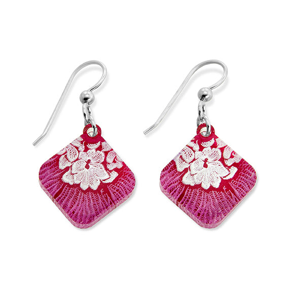 Flower Mollusk Shell Earrings - Diamond - The Lab Partners Jewelry